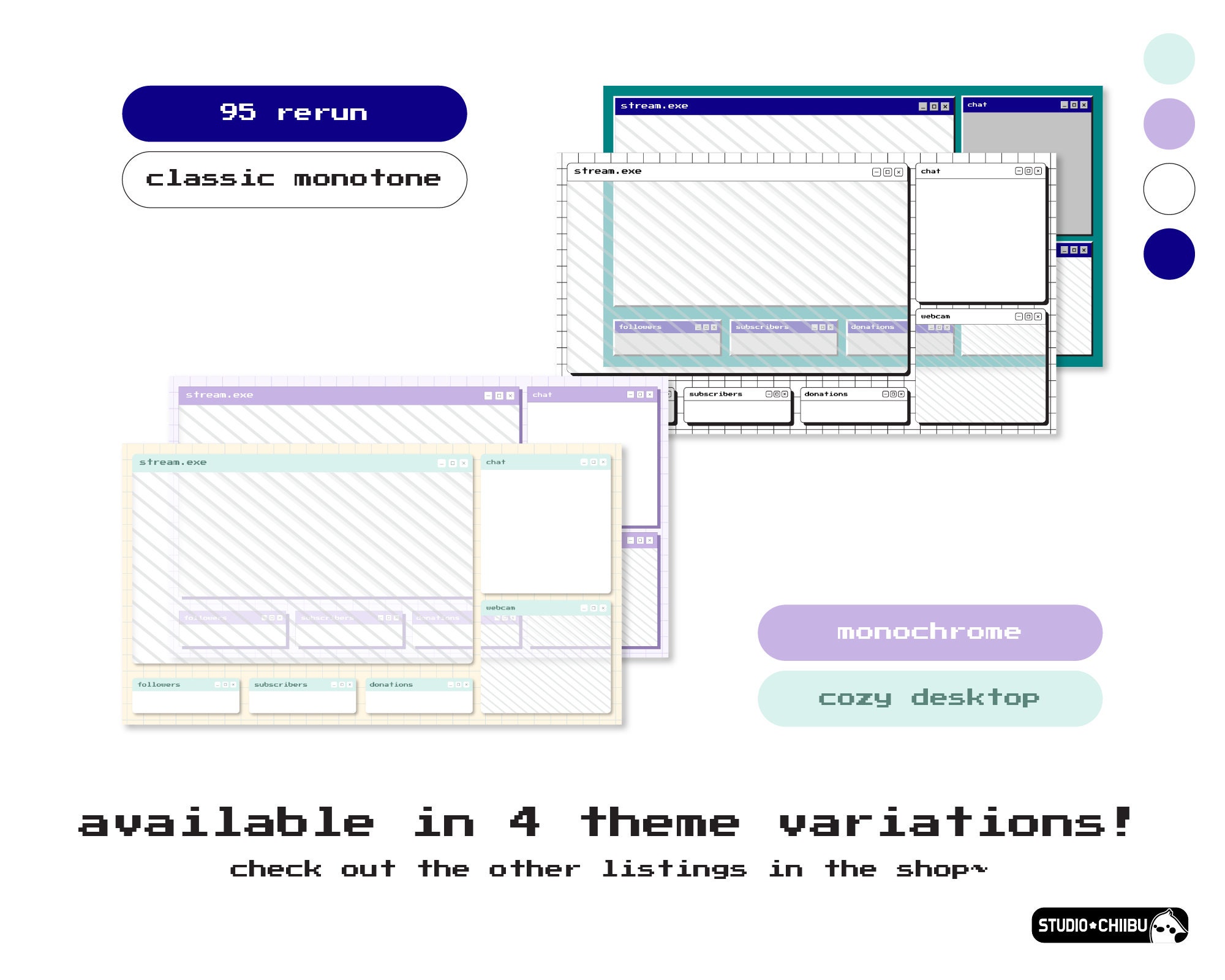 90's Computer Stream Overlay Pack With Animated Starting Screen cozy ...