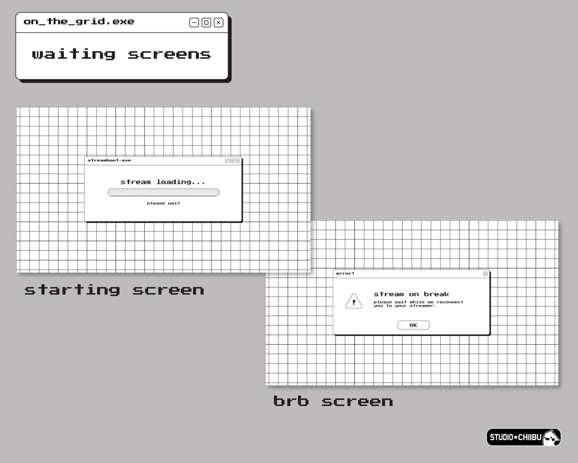 90's Computer Stream Overlay Pack With Animated Starting Screen classic ...