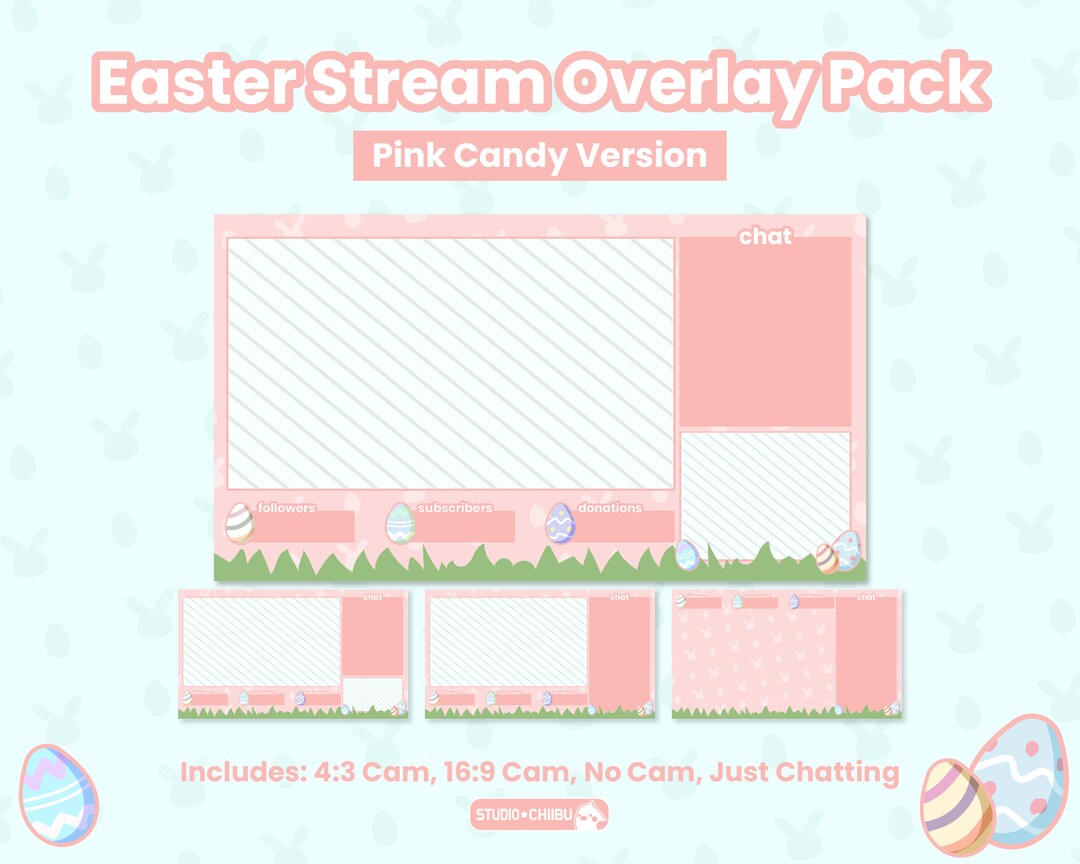 Easter Stream Overlay Pack pink Candy - Etsy
