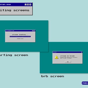 90's Computer Stream Overlay Pack With Animated Starting Screen '95 ...
