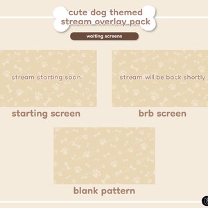 Cute Dog Themed Stream Overlay Pack beige - Etsy