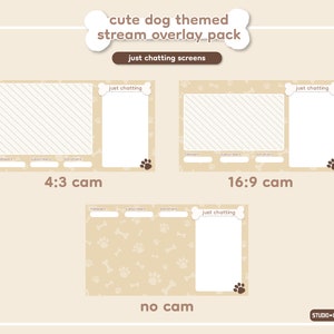 Cute Dog Themed Stream Overlay Pack beige - Etsy