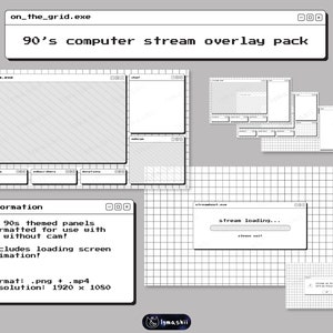 90's Computer Stream Overlay Pack With Animated Starting - Etsy