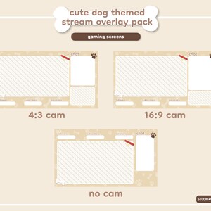 Cute Dog Themed Stream Overlay Pack beige - Etsy
