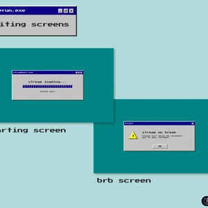 90's Computer Stream Overlay Pack With Animated Starting Screen '95 ...