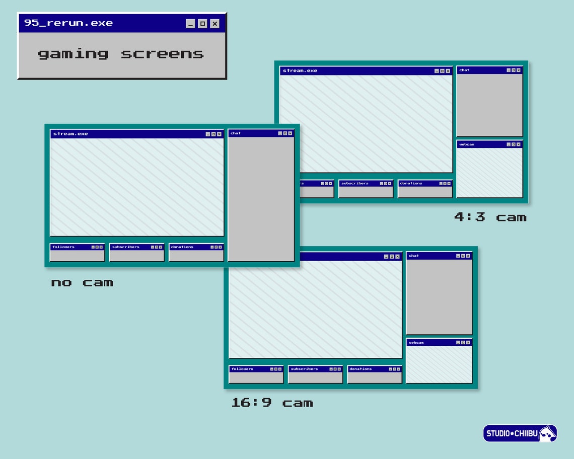 90's Computer Stream Overlay Pack With Animated Starting Screen ('95 ...