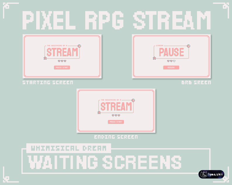 Pixel RPG Stream Overlay Pack whimsical Dream - Etsy