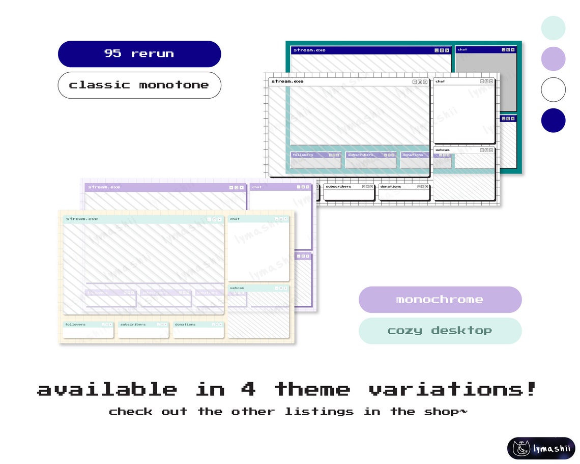 90's Computer Stream Overlay Pack With Animated Starting Screen classic ...