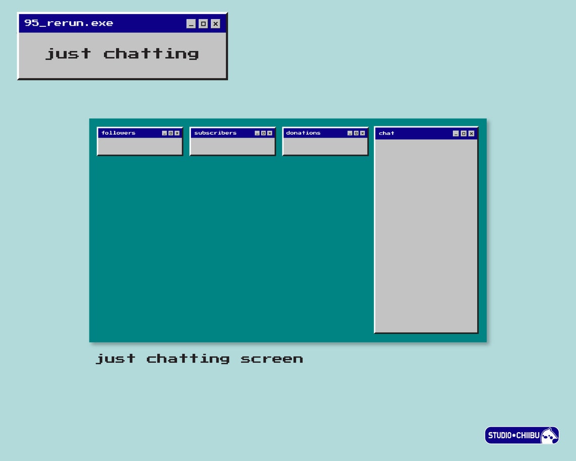 90's Computer Stream Overlay Pack With Animated Starting Screen '95 ...