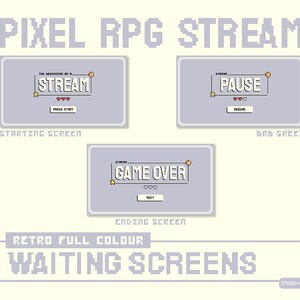 Pixel RPG Stream Overlay Pack retro Full Colour - Etsy