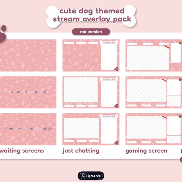 Red Twitch Overlay - Etsy