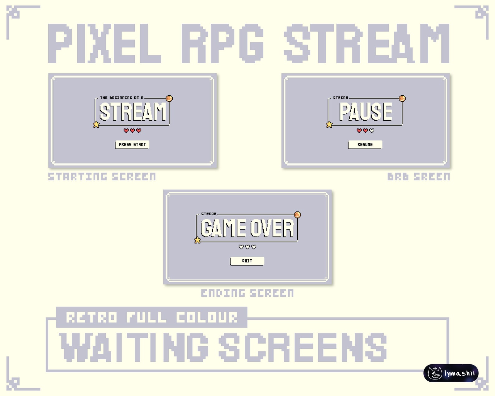 Pixel RPG Stream Overlay Pack retro Full Colour - Etsy Canada