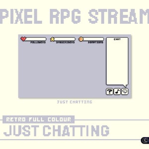 Pixel RPG Stream Overlay Pack retro Full Colour - Etsy Canada