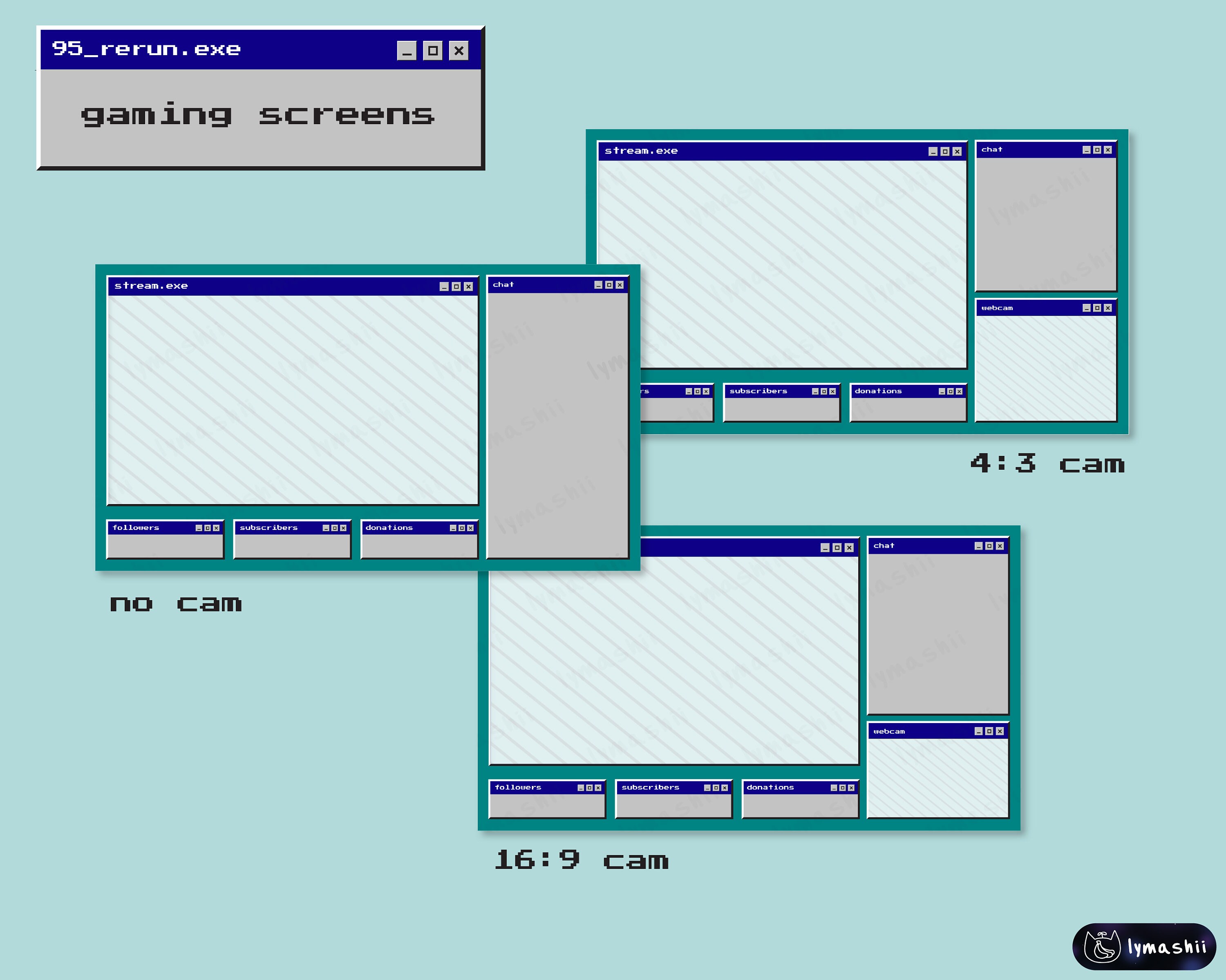 90's Computer Stream Overlay Pack With Animated Starting Screen '95 ...