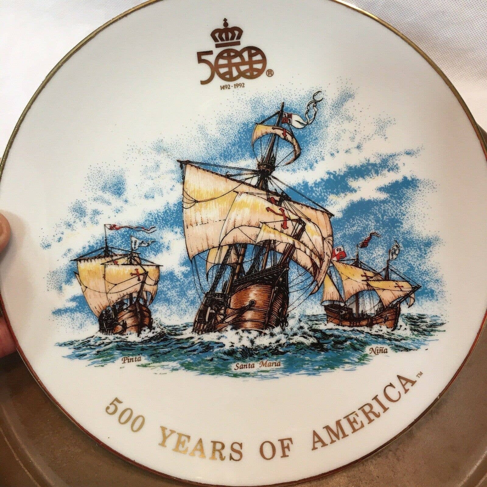 Vtg Plate COLUMBUS 500 Years of America QUINCENTENNIAL Limited Edition ...