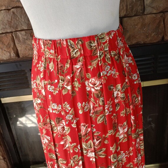 Vintage Susan Bristol Accordion Pleated 33" Skirt Flo… - Gem