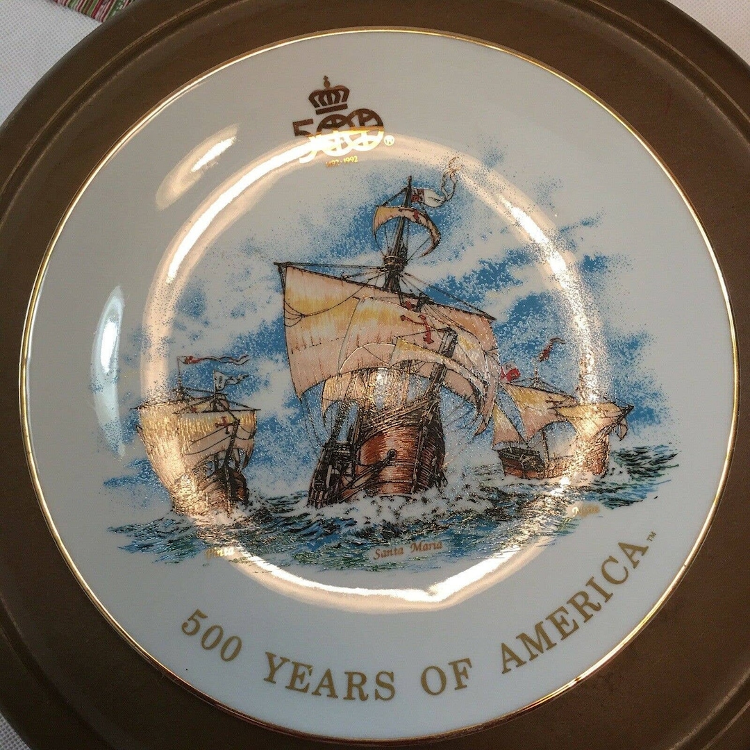 Vtg Plate COLUMBUS 500 Years of America QUINCENTENNIAL Limited Edition ...