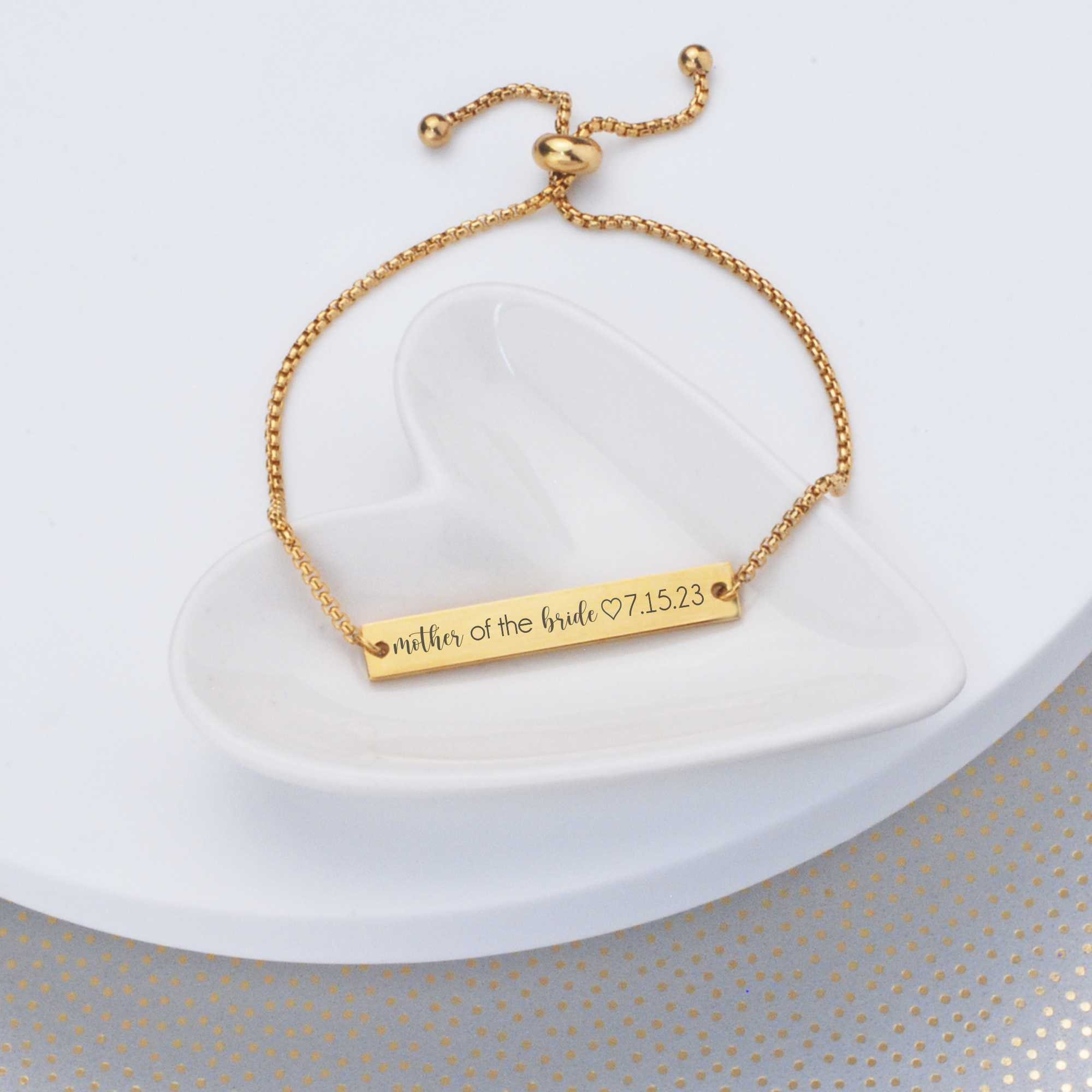 Mother of the Bride Adjustable Bracelet, Gift for Mother of the Bride ...