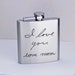 Groom Gifts From Bride Handwriting Flask for Husband Wedding - Etsy