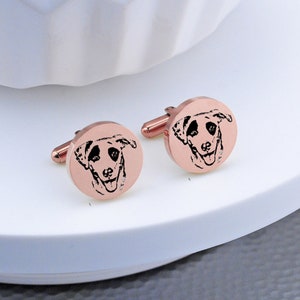 Cufflinks Engraved With YOUR Pet's Face, Custom Cufflinks for Groom ...