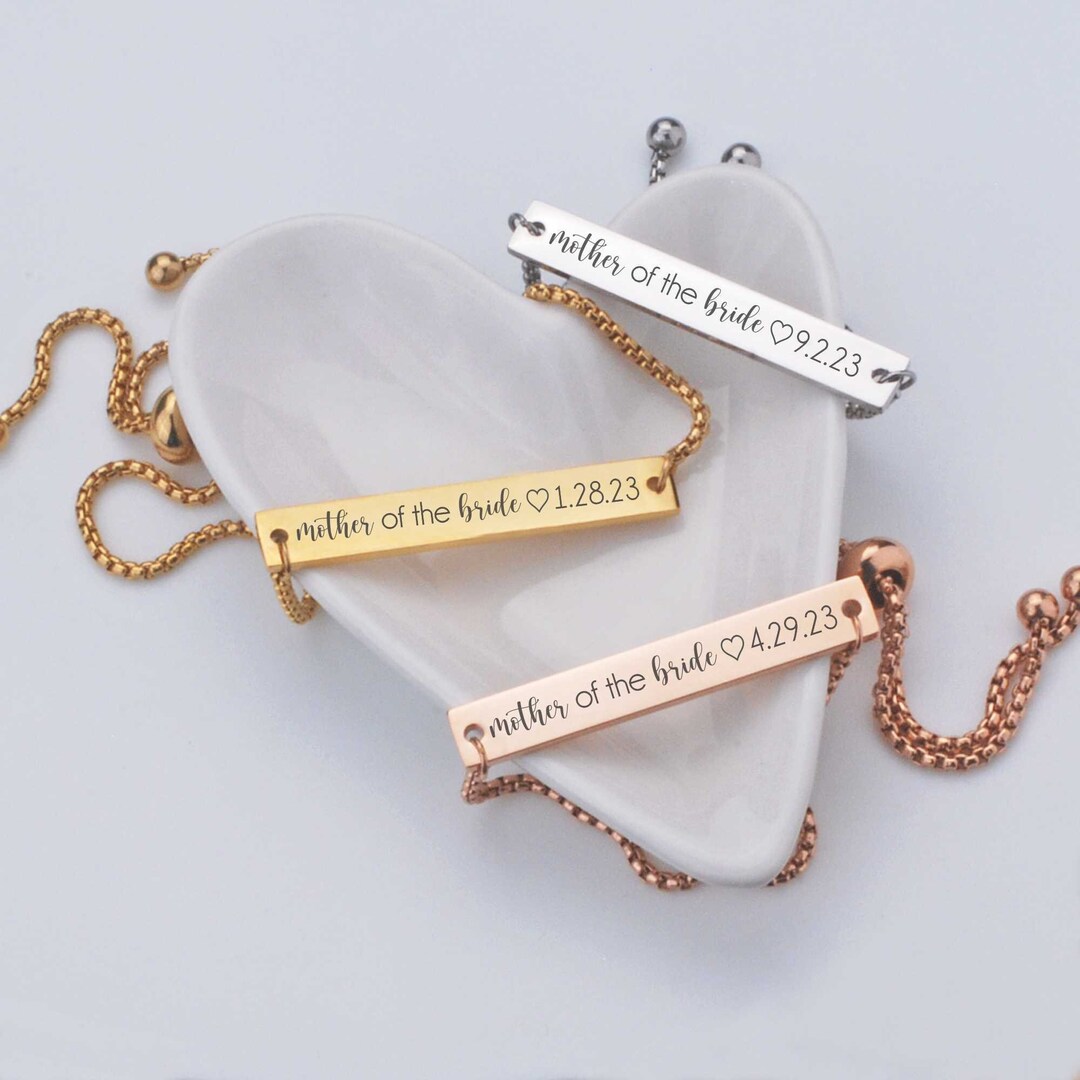 Mother of the Bride Adjustable Bracelet, Gift for Mother of the Bride ...