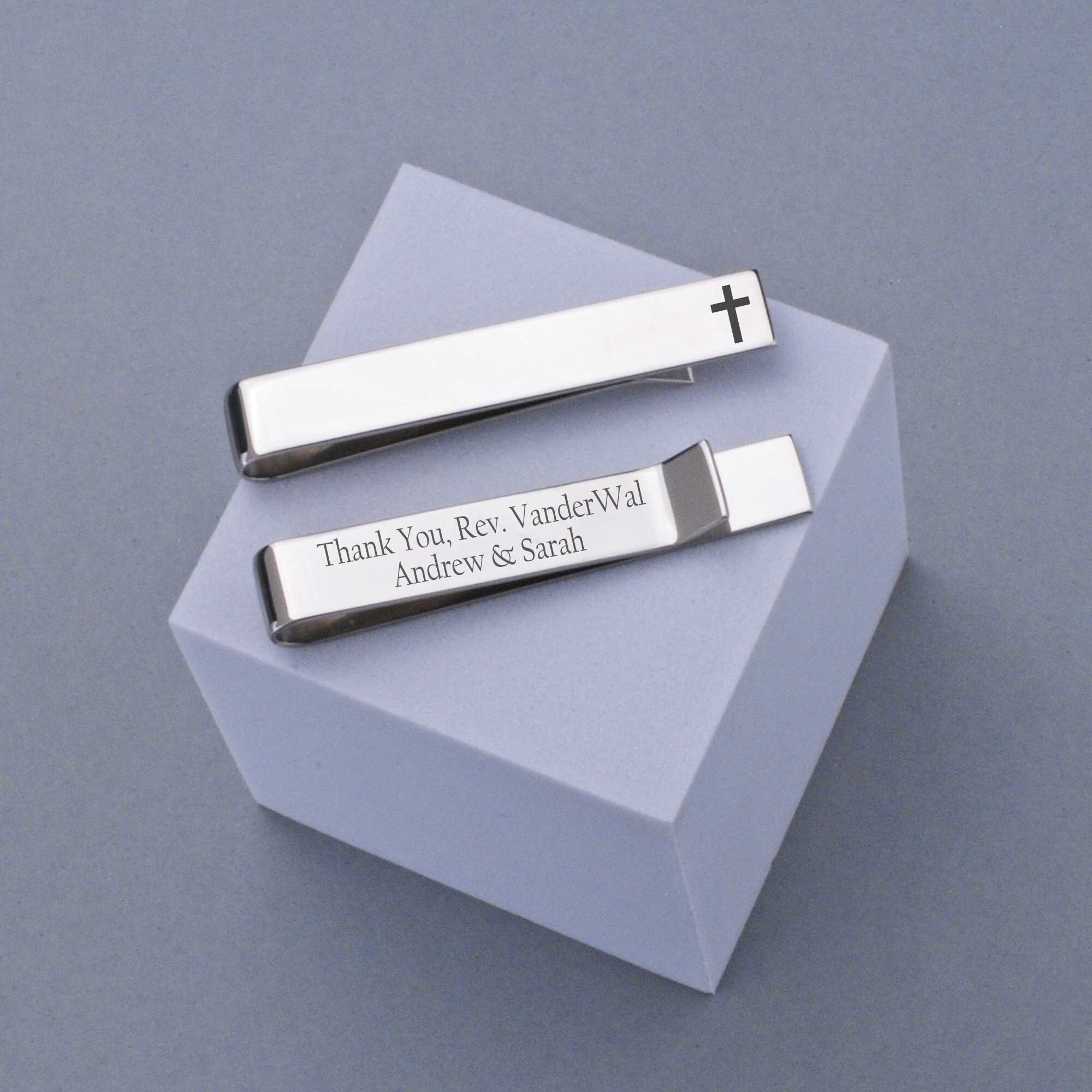 Officiant Gift for Wedding Tie Clip, Personalized Tie Clip for Pastor ...