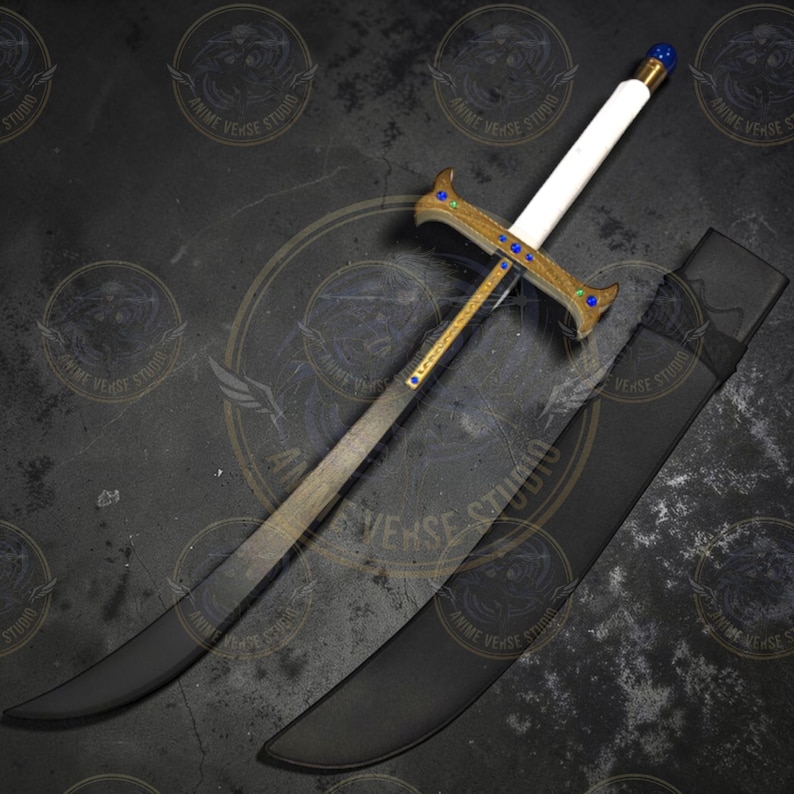 Dracule Mihawk Yoru Sword Metal Replica - One Piece 1:1 Scale Black ...