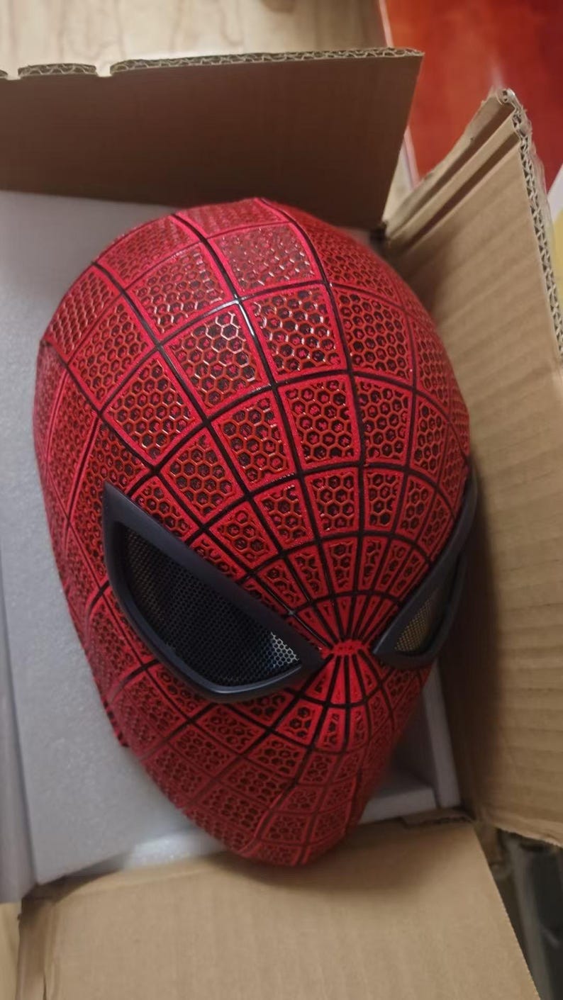 Amazing Embossed Spider Man Mask | Spiderman Mask With Face Shell ...
