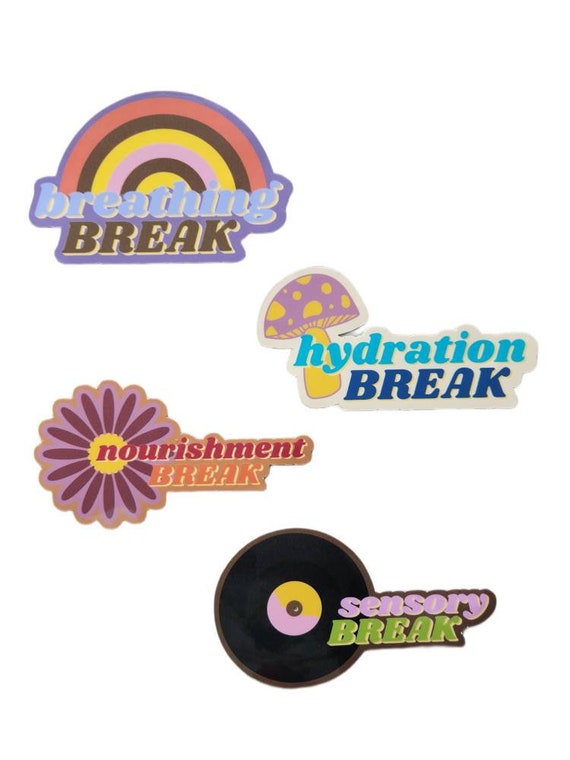 70's Retro Break Reminder Stickers - Etsy