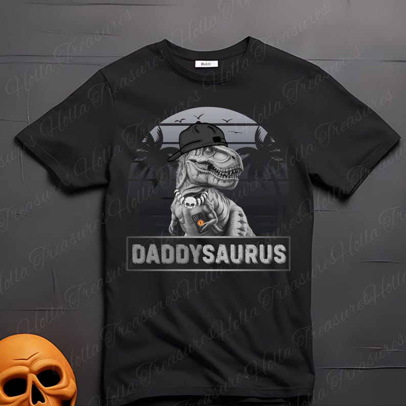 Daddysaurus PNG | Funny T-rex Daddy | Retro Dinosaur PNG | Father's Day ...