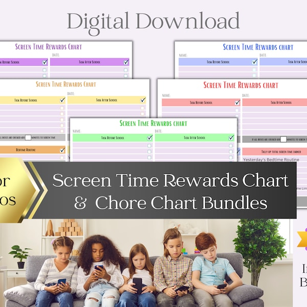 Screen Time Chore Chart - Etsy