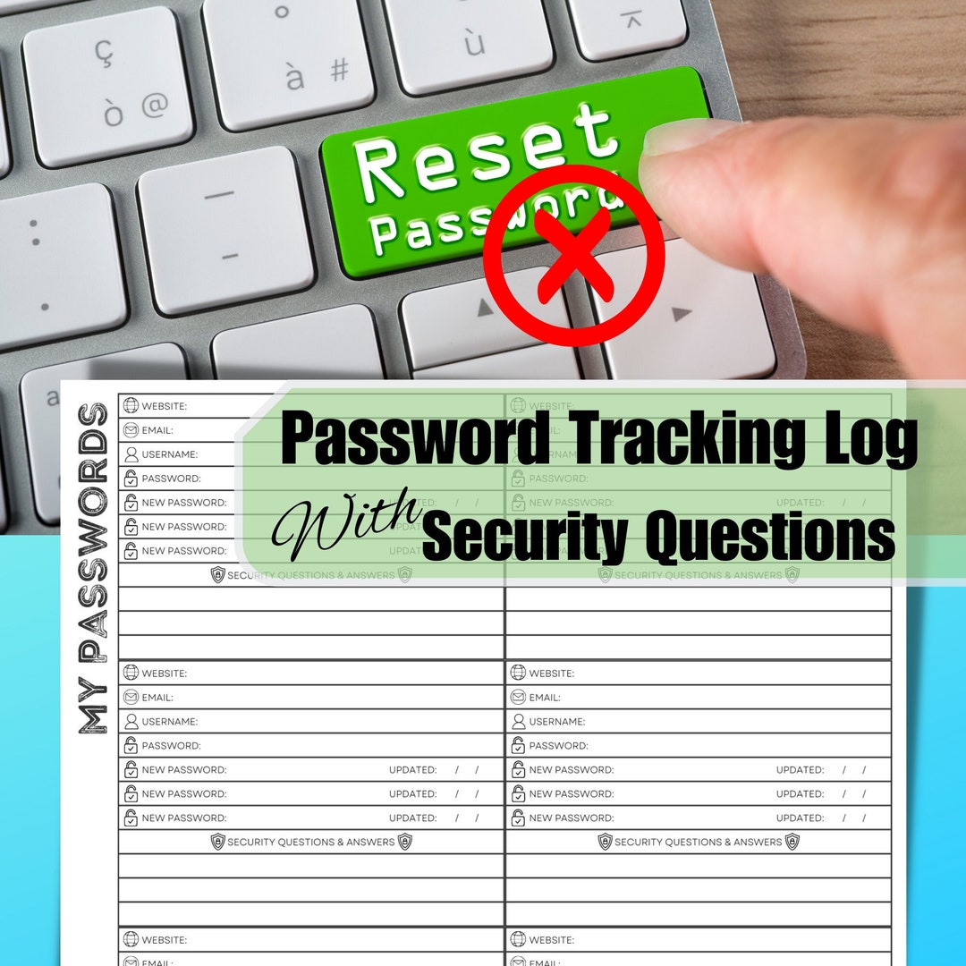 Password Tracking Log, Editable Password Tracker, Digital Tracker ...
