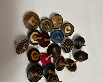 Toy Tops Natural Wood - Etsy