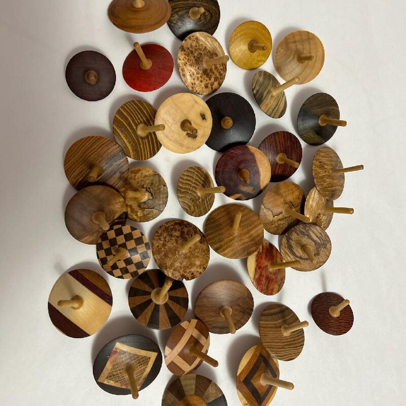 Wooden Spinning Tops - Etsy