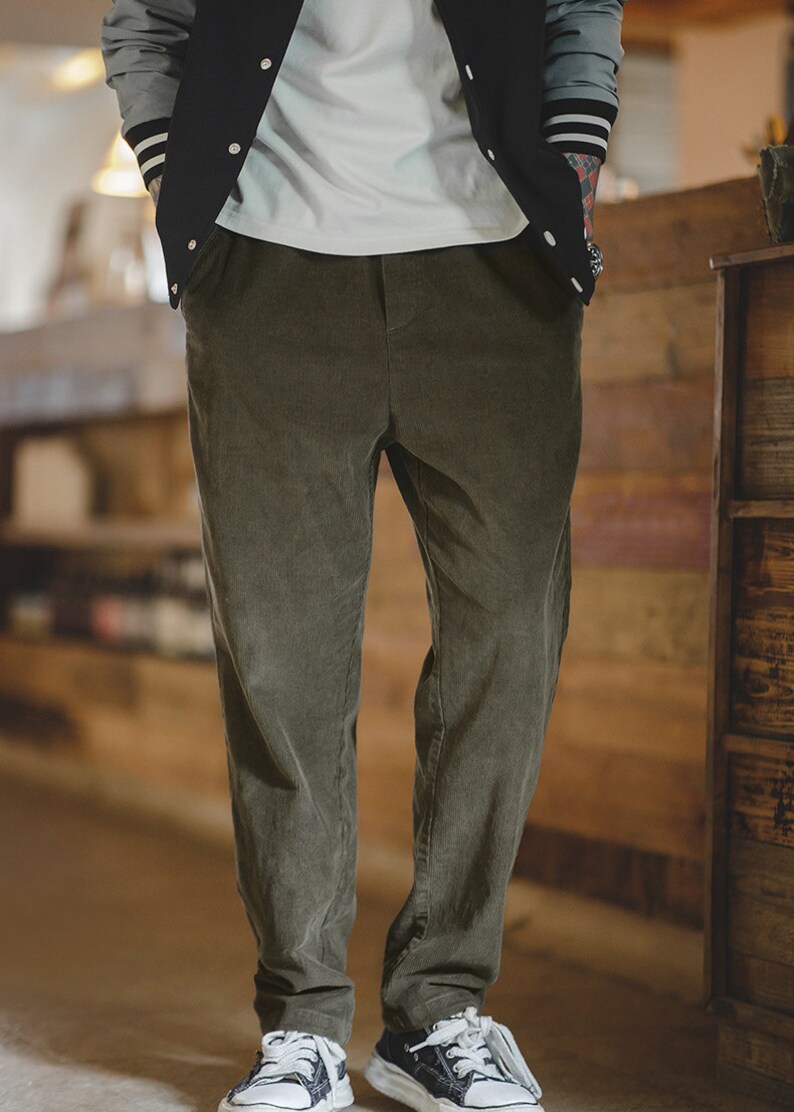 Vintage Men's Corduroy Drawstring Pants Cotton Work - Etsy