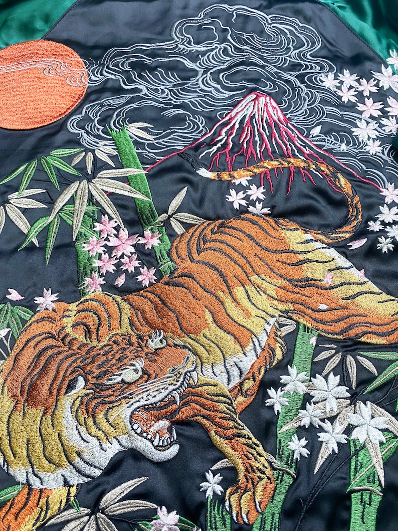 Embroidered Tiger Jacket Japanese Yokosuka Jacket Vintage - Etsy