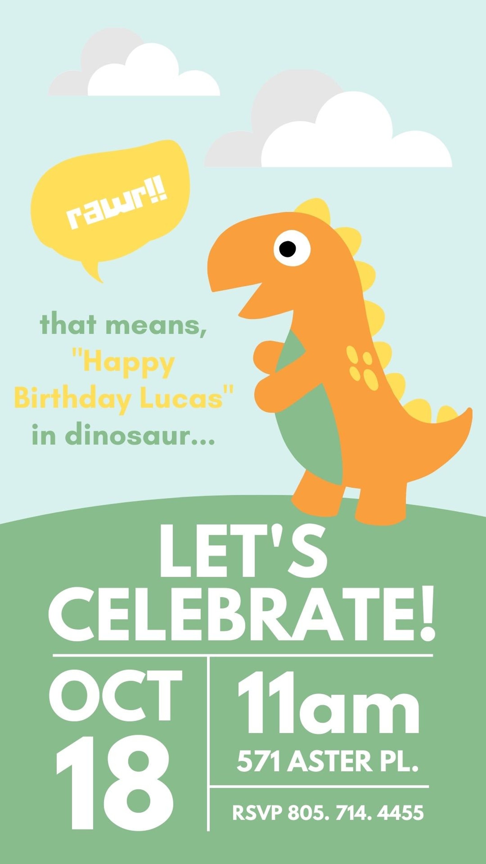 Sharable Digital Animated Birthday Invitation Customizable - Etsy