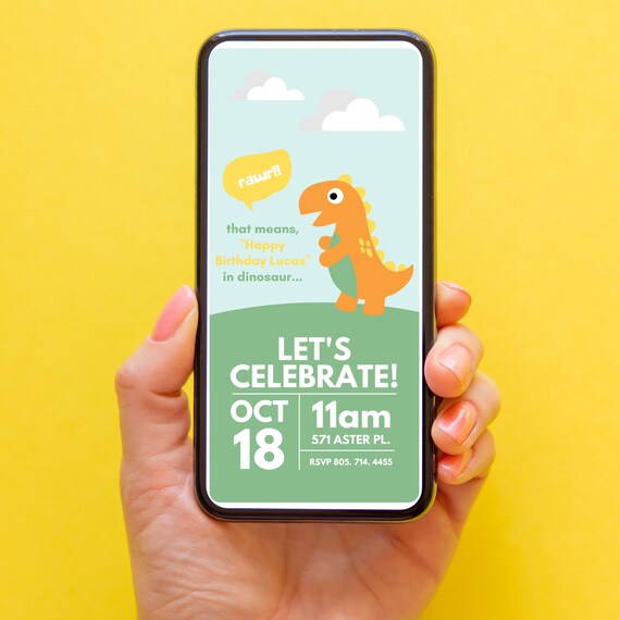 Sharable Digital Animated Birthday Invitation Customizable - Etsy