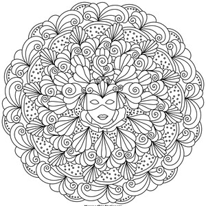 Printable Mandela Inspired Mardi Gras Coloring Book - Etsy