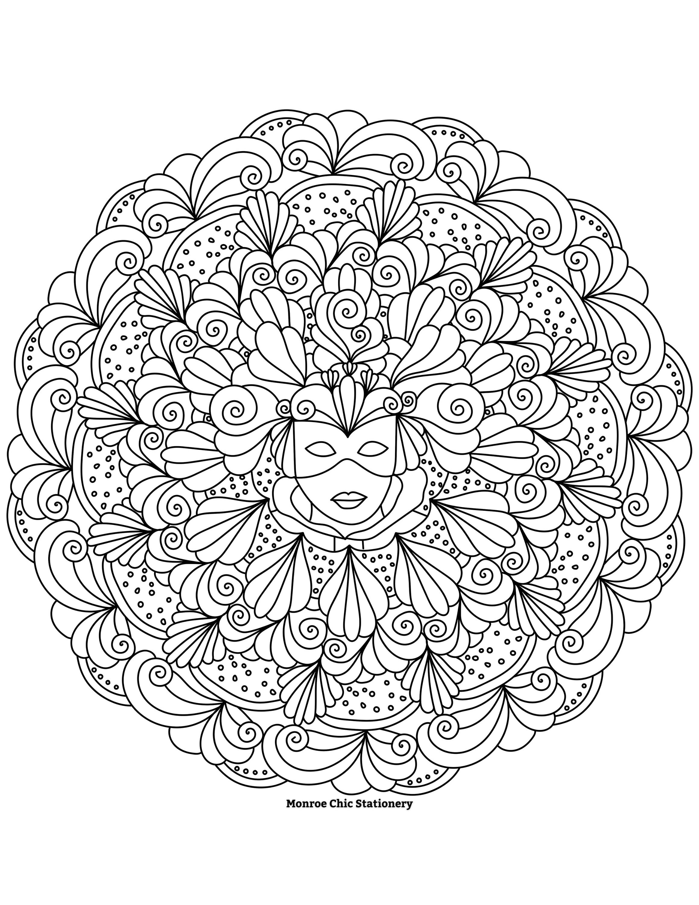 Printable Mandela Inspired Mardi Gras Coloring Book - Etsy