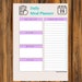 Printable Meal and Workout Planner - Etsy