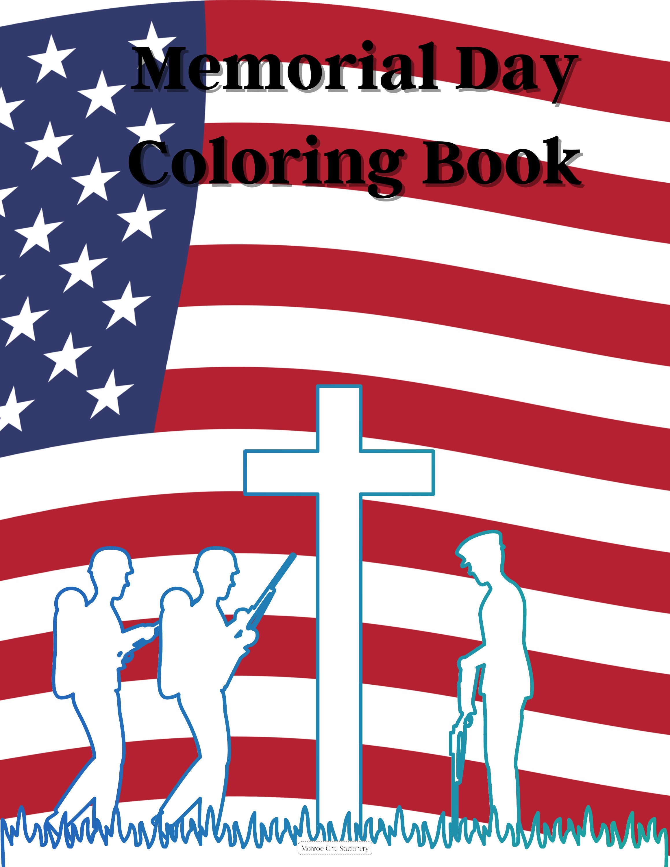 Printable Memorial Day Coloring Book - Etsy