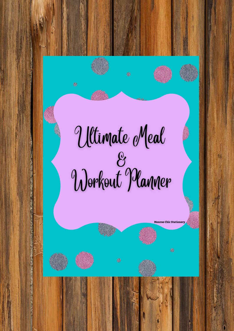 Printable Meal and Workout Planner - Etsy