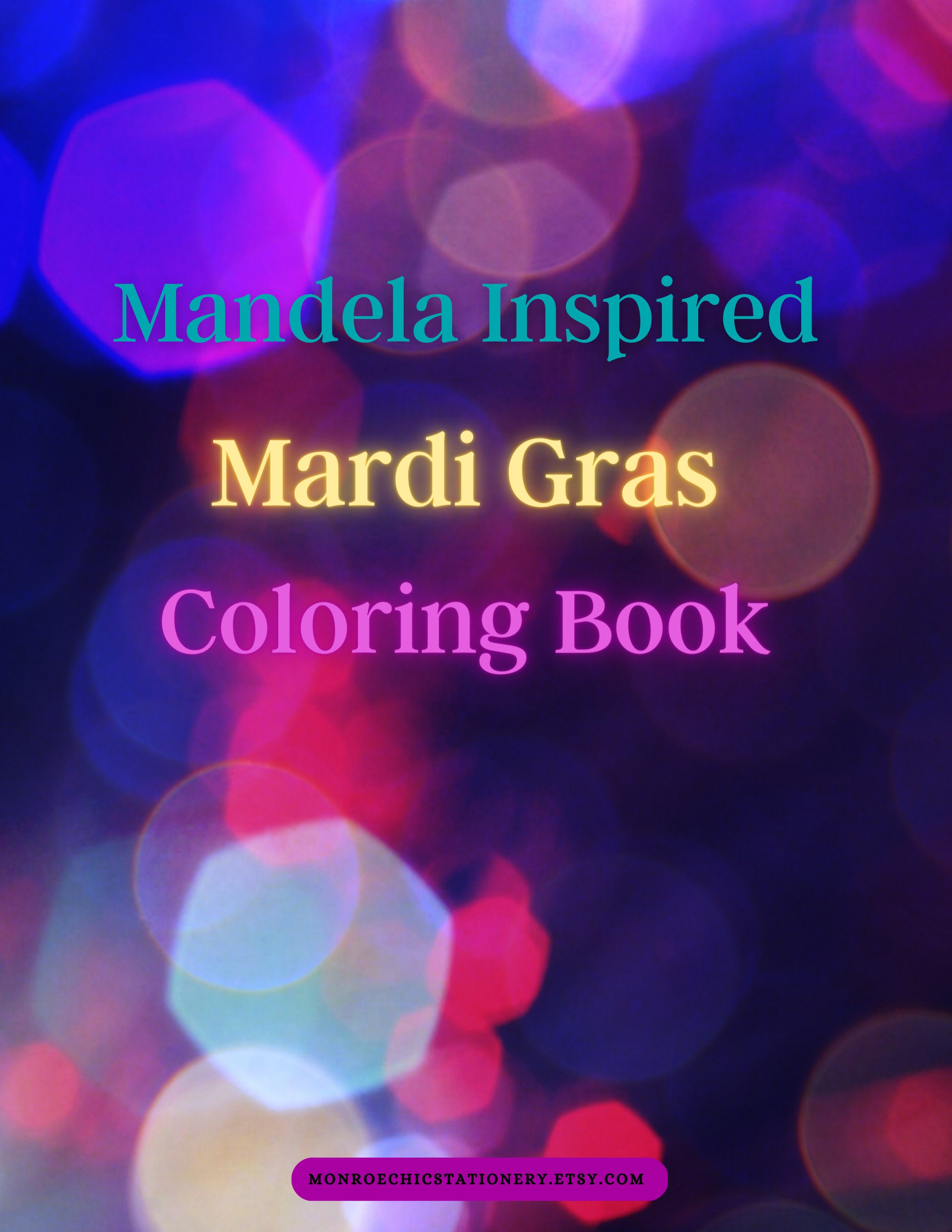 Printable Mandela Inspired Mardi Gras Coloring Book - Etsy