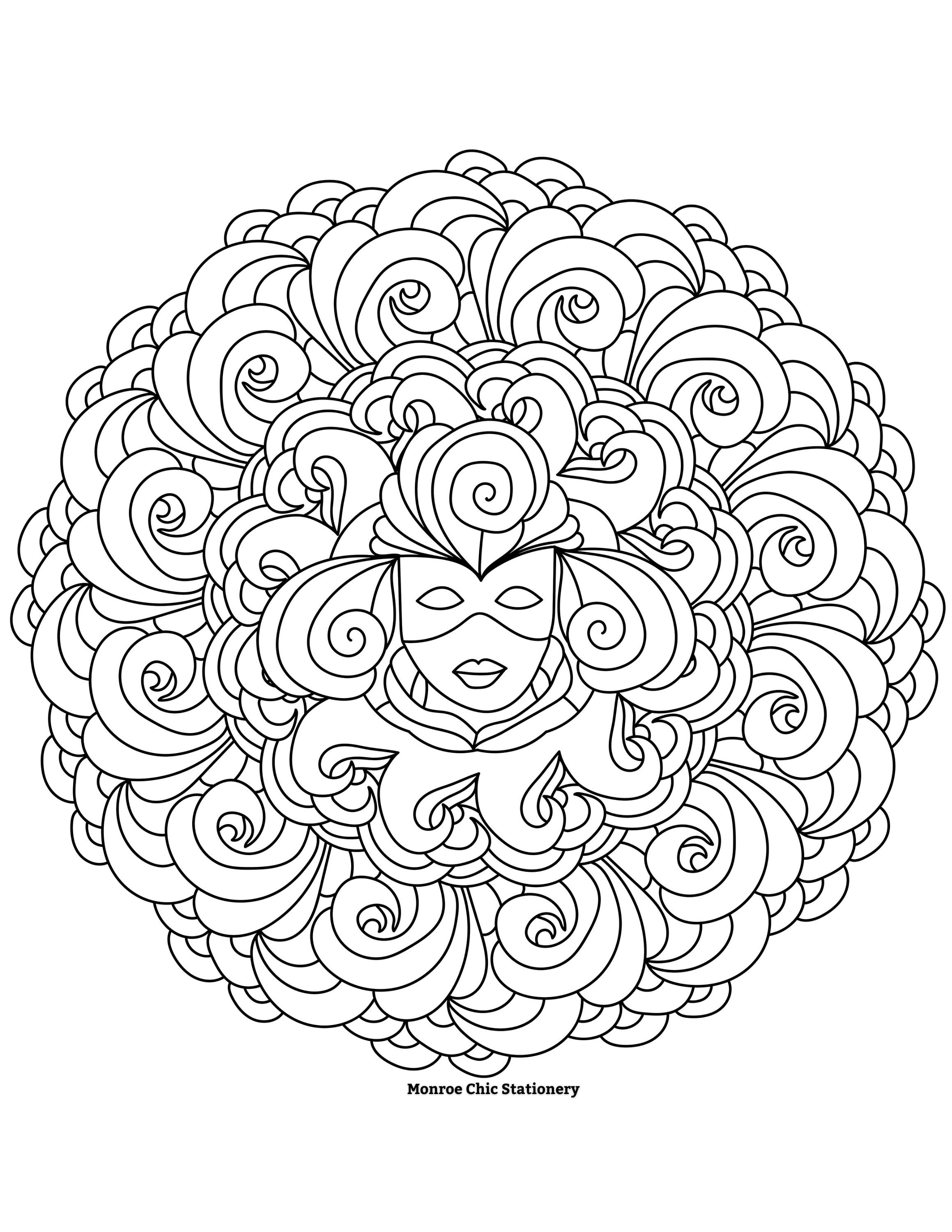 Printable Mandela Inspired Mardi Gras Coloring Book - Etsy