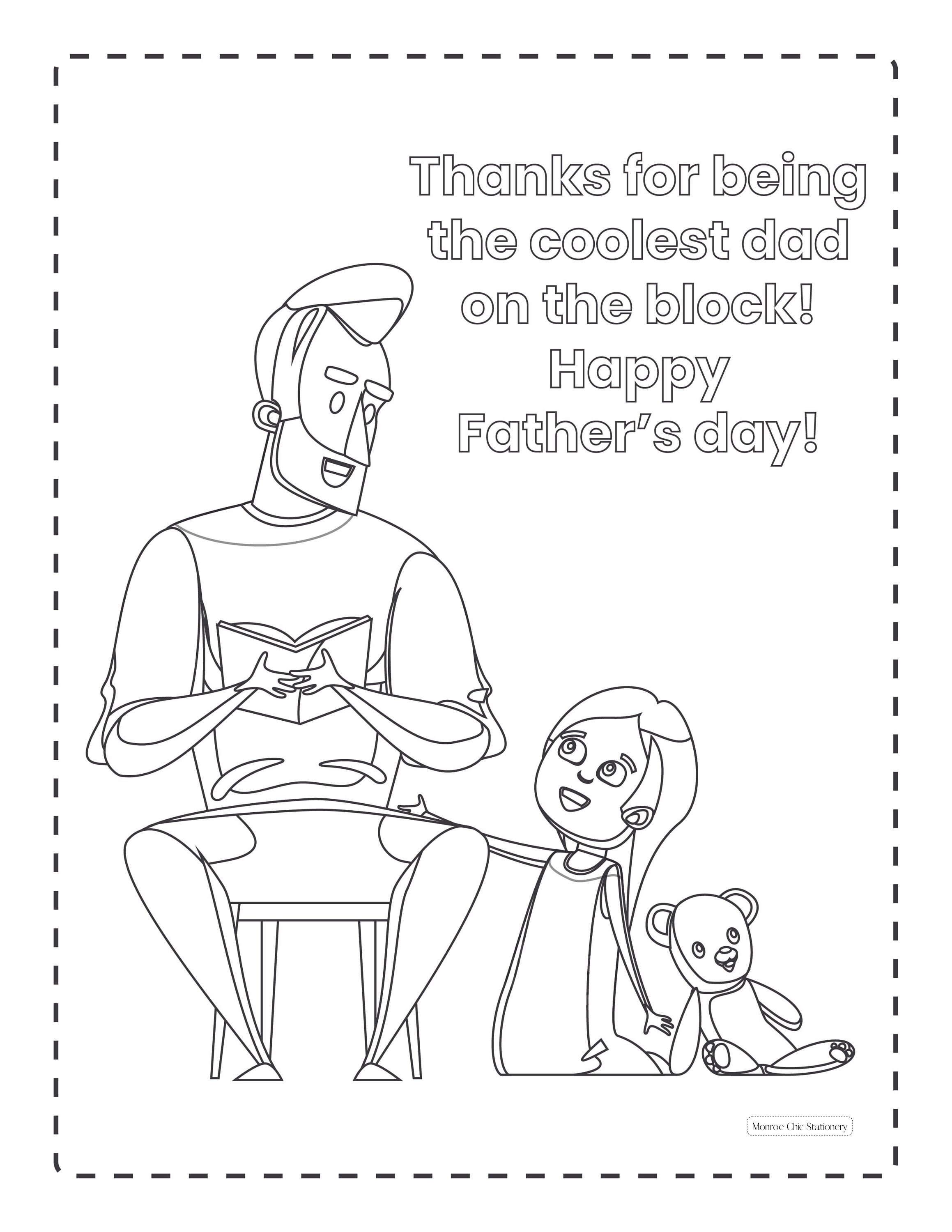 Printable Fathers Day Coloring Book - Etsy