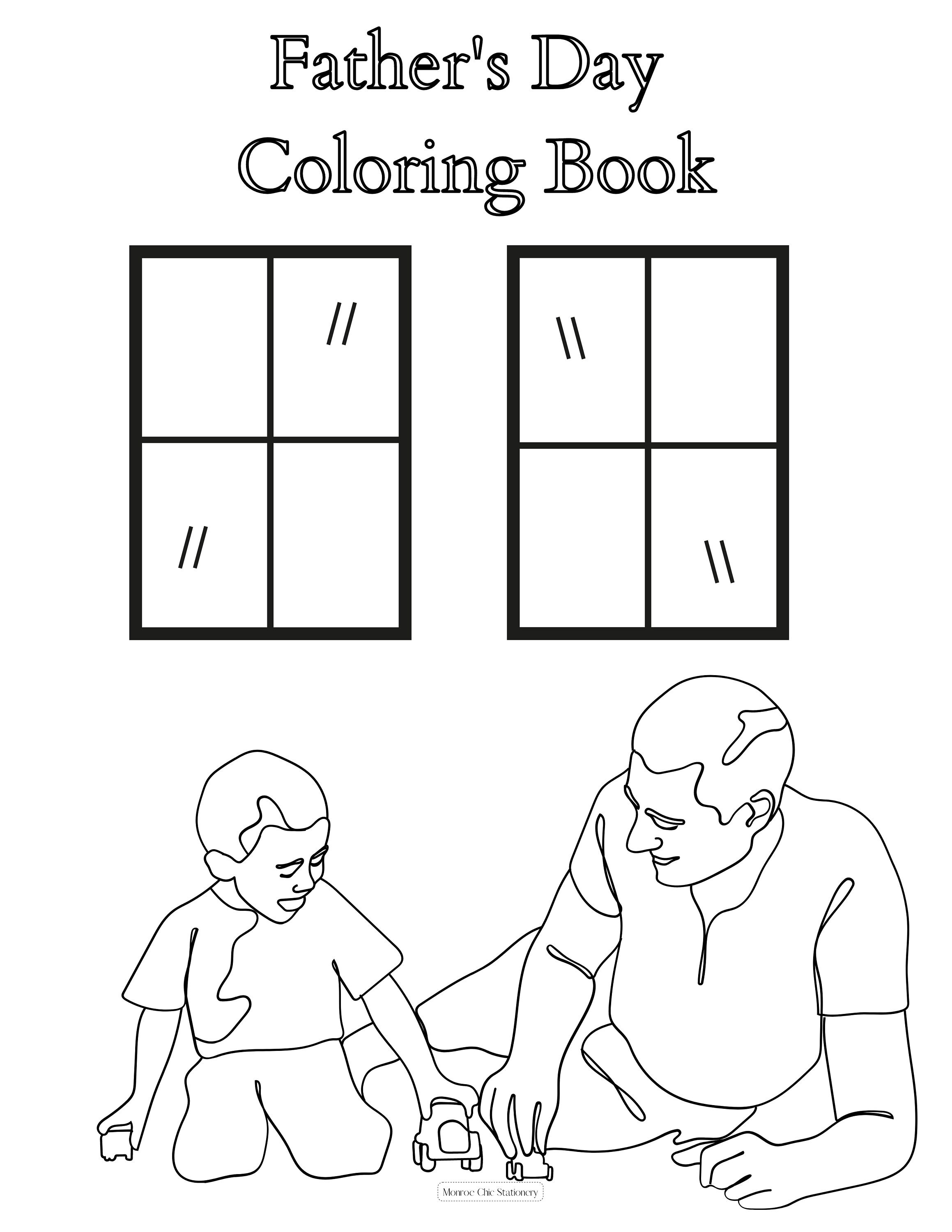 Printable Fathers Day Coloring Book - Etsy