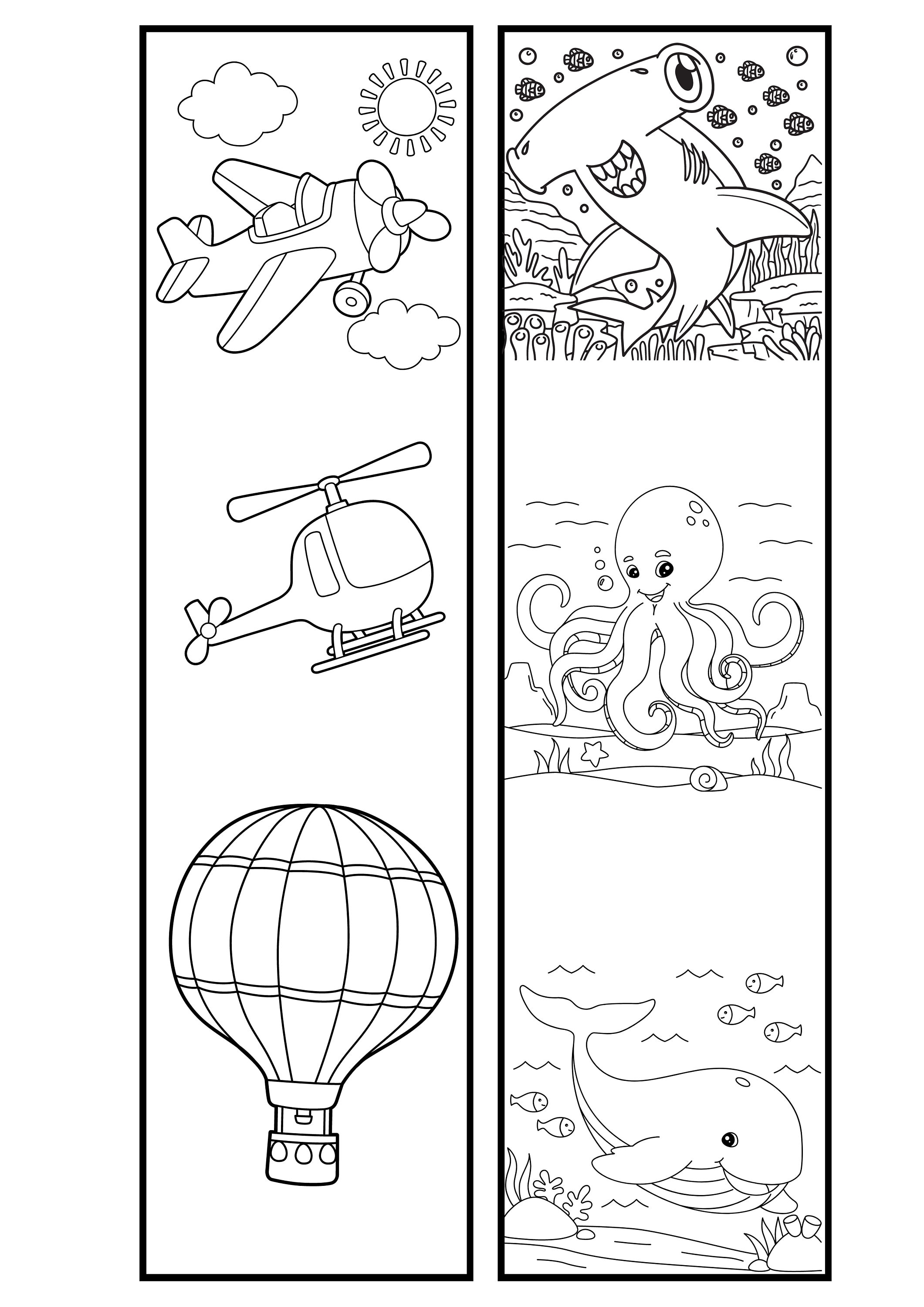 Printable Bookmarks to Color - Etsy