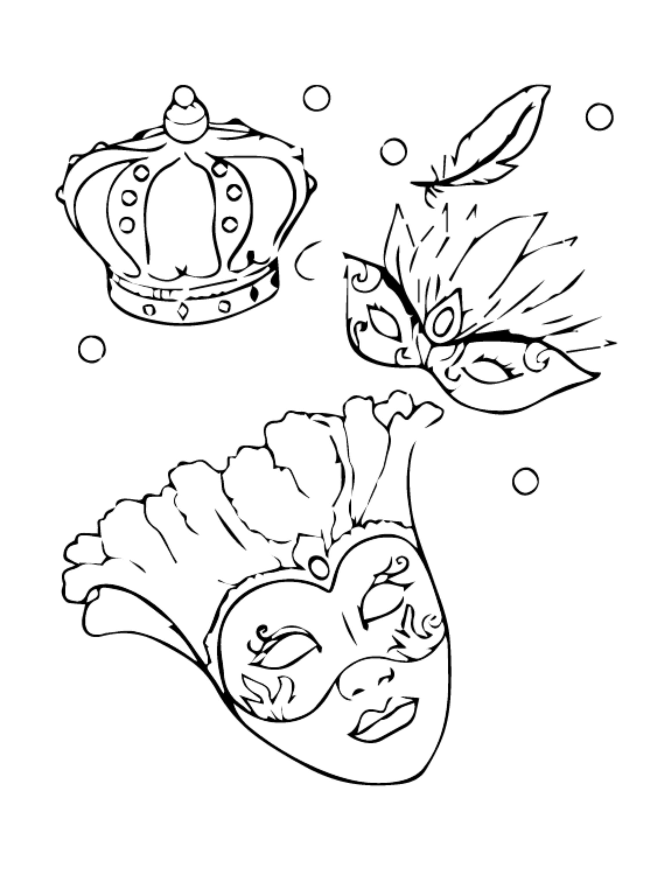 Printable Mardi Gras Coloring Book - Etsy