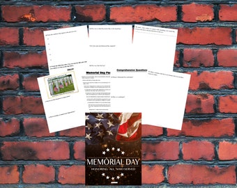 Celebrating Memorial Day, Printable and Digital Workbook, Homeschool ...